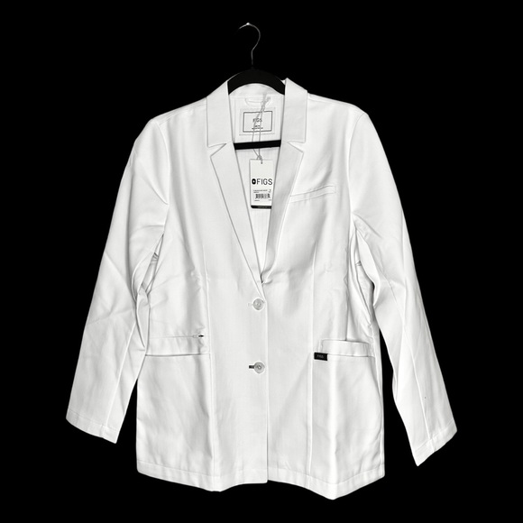 Figs | Jackets & Coats | Figs White Short Lab Coat | Poshmark